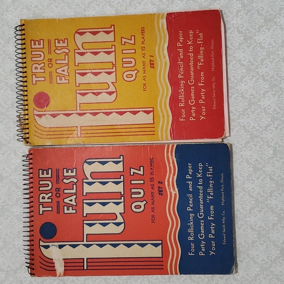 Famous Fun Book Series | Party Supplies | 2 Vtg Party Games Spiral ...